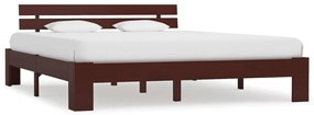 Rám postele tmavě hnědý masivní borovice 180 x 200 cm,  283177 HangarStore.cz
