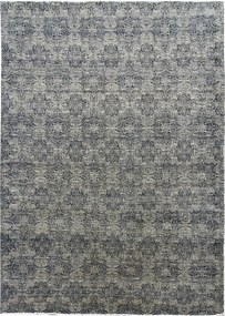 Diamond Carpets India, AKCE: Ručně vázaný kusový koberec Diamond DC-JK 1 SILVER/BLACK, šedá, chodba / předsíň