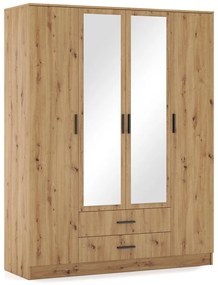 FALCO Šatní skříň Romeo 160 se zrcadlem Odstín: Dub sonoma