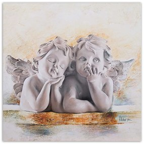 Gario Obraz na plátně Dva mladí andělé Rozměry: 30 x 30 cm