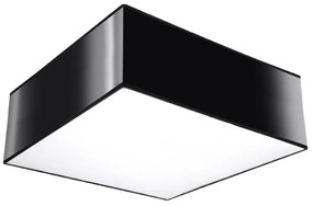 Stropní svítidlo Horus, 1x černé plastové stínítko, (bílý plast), (25 cm)