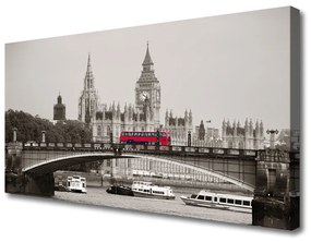 Obraz na plátně Most Londýn Big Ben 120x60 cm