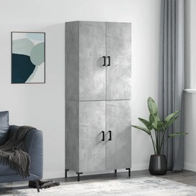 Skříň highboard betonově šedá 69,5x34x180 cm kompozitní dřevo - Default Title