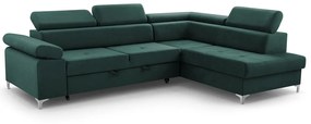 IDZ Rohová sedačka MADRID - 280 x 205 cm Barva látky: Tmavá zelená (Vena 4), Roh sedačky: Pravý