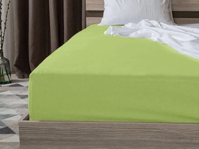 Jersey prostěradlo HIGHFIT pistáciové 90 x 200 cm