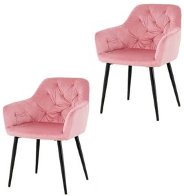 LuxuryForm Jídelní židle Atlanta - starorůžová - SET 2 ks