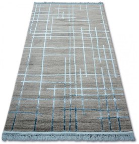 Luxusní kusový koberec akryl Strap šedý 100x300cm