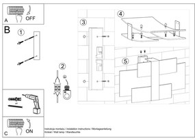 Bílé nástěnné svítidlo Marett – Sollux