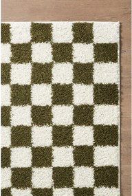 Tmavě zelený/krémový koberec 80x150 cm Grida – ESTE