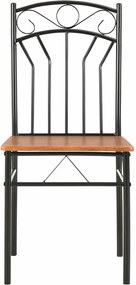 Jídelní židle 2 ks hnědé MDF 281399