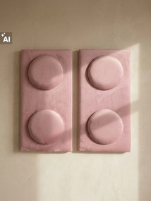 Sinsay - Čalouněné nástěnné panely ve tvaru bloku 2 pack - pastelová růžová