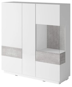 Obývací stina SILKE 1 Helvetia Barva: bílá/bílý lesk/beton