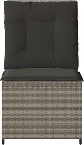 Zahradní sofa s polštářem Šedá polyratan 3394478