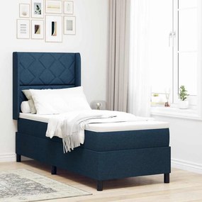 Postel s boxspringem s polštářem Modrá 190 x 90 cm textil 3341685