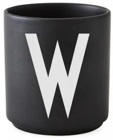 Hrnek s písmenem W, černá Design Letters