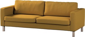 Potah na pohovku IKEA Karlstad, 3-místná, rozkládací barva žlutá látka pletený vzor