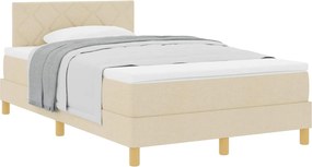 Postel s boxspringem s polštářem Krémová 120 x 200 cm textil 3338991