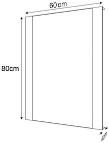 Sapho, DURANGO zrcadlo s LED osvětlením 60x80cm, bezdotykový sensor, DG060