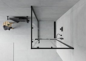 Mexen RIO - Čtvercový sprchový kout 90x90 cm, černá, 860-090-090-70-00