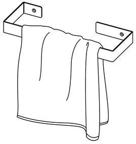 Deante Mokko příslušenství, držák na ručníky 300mm, černá matná, ADM_N611