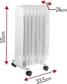 Adler AD 7815 bílá / Olejový radiátor / 1500W / 3 stupně