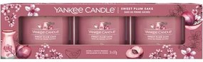 Yankee Candle Sada Votivní svíčky ve skle Sweet Plum Sake, 3 x 37 g