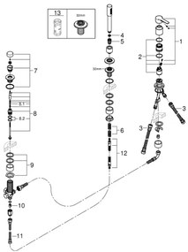GROHE 19965001 - Vanová tříotvorová baterie LINEARE lesklý chrom