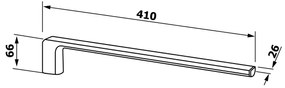 GEDY PI2214 Pirenei pevný držák ručníků 41 cm, černá mat