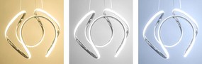 Toolight, LED závěsné stropní svítidlo 60W + dálkové ovládání APP385-CP, chromová, OSW-06901