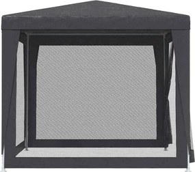 Party stan se 4 síťovanými bočnicemi antracitový 2,5x2,5 m HDPE 319224