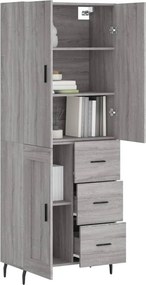 Skříň highboard šedá sonoma 69,5 x 34 x 180 cm kompozitní dřevo 3196033