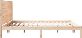 Prodloužený rám postele bez matrace 200 x 220 cm masivní dřevo 3309291