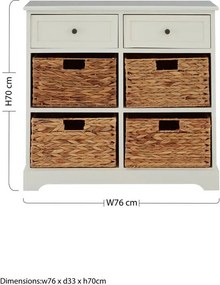 Slonovinová komoda z masivu pavlovnie 76x70x33 cm Vermont – Premier Housewares