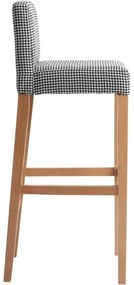 Nordic Design Černobílá látková barová židle Wilson 87 cm