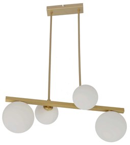 Mosazný závěsný lustr Kama pro žárovku 4x G9  - Candellux