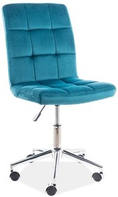 Casarredo - Komfort nábytek Kancelářská židle Q-020, VELVET tyrkysová