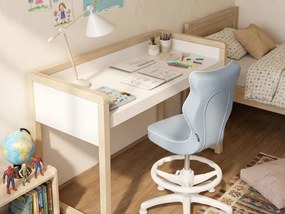 Benlemi Dětský rostoucí stůl STOLLY se dvěma výškami stolu + ergonomická židle ŠEDÁ Zvolte rozměr židle: dítě 133 - 159 cm (výška stolu 71 - 82 cm)