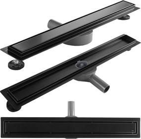 Lineární odtokový žlab Rea Neox Pro 80 cm černý