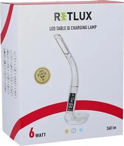 RETLUX RTL 203 Stmívatelná LED lampa Qi 6W bílá