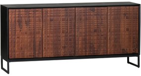 Hoorns Hnědá masivní sheeshamová komoda Alecia 170 x 40 cm