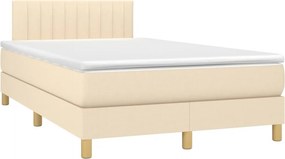 Box spring postel s matrací krémová 120x200 cm textil 3140766