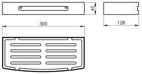 Gedy Gedy, SMART police do sprchy, 300x45x128mm, gun metal, 241781
