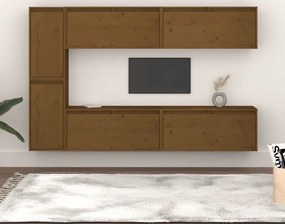 vidaXL TV skříňky 6 ks masivní borové dřevo [3100235] Barva: Bílá