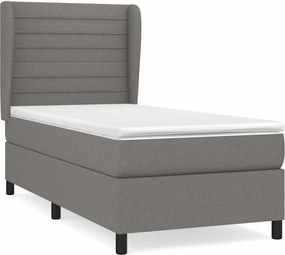 Box spring postel s matrací tmavě šedá 80 x 200 cm textil 3127998