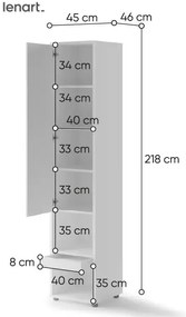 Policová skříň REBECCA bílá