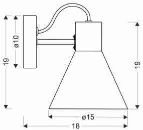 Candellux MORE Nástěnné svítidlo 1X40W E27 Black Mat