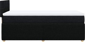 Box spring postel s matrací černá 90x190 cm textil 3289613