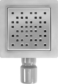 Rea Dots, nerezový odtokový žlab 120x120 mm, ocelová, REA-G6202