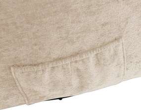 Luxusní otočné křeslo, houpací, béžová, DELMOR