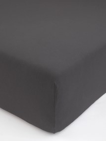 MK Lůžkoviny Jersey prostěradlo s elastanem Deluxe 220 × 200 cm – tmavě šedé